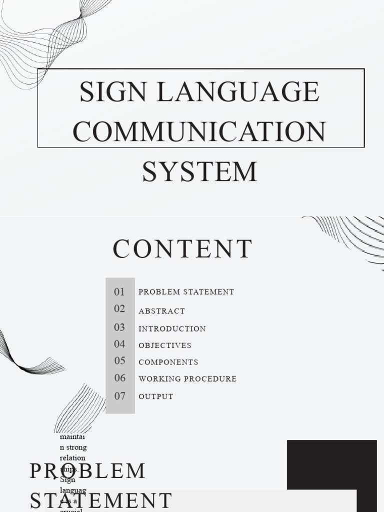 Sign Language Communication System | PDF | Electrical Resistance And ...