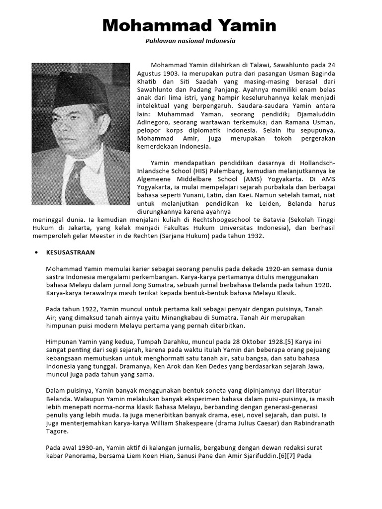 Mohammad Yamin | PDF