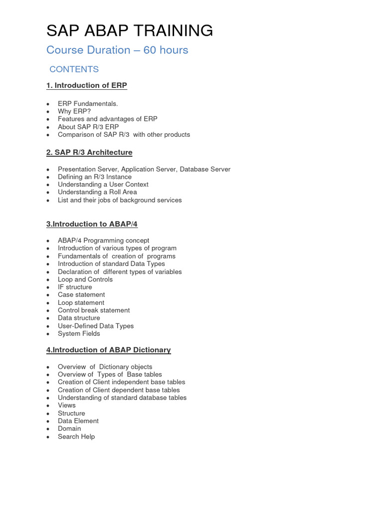 Sap Abap Pdf Technology And Engineering 8268