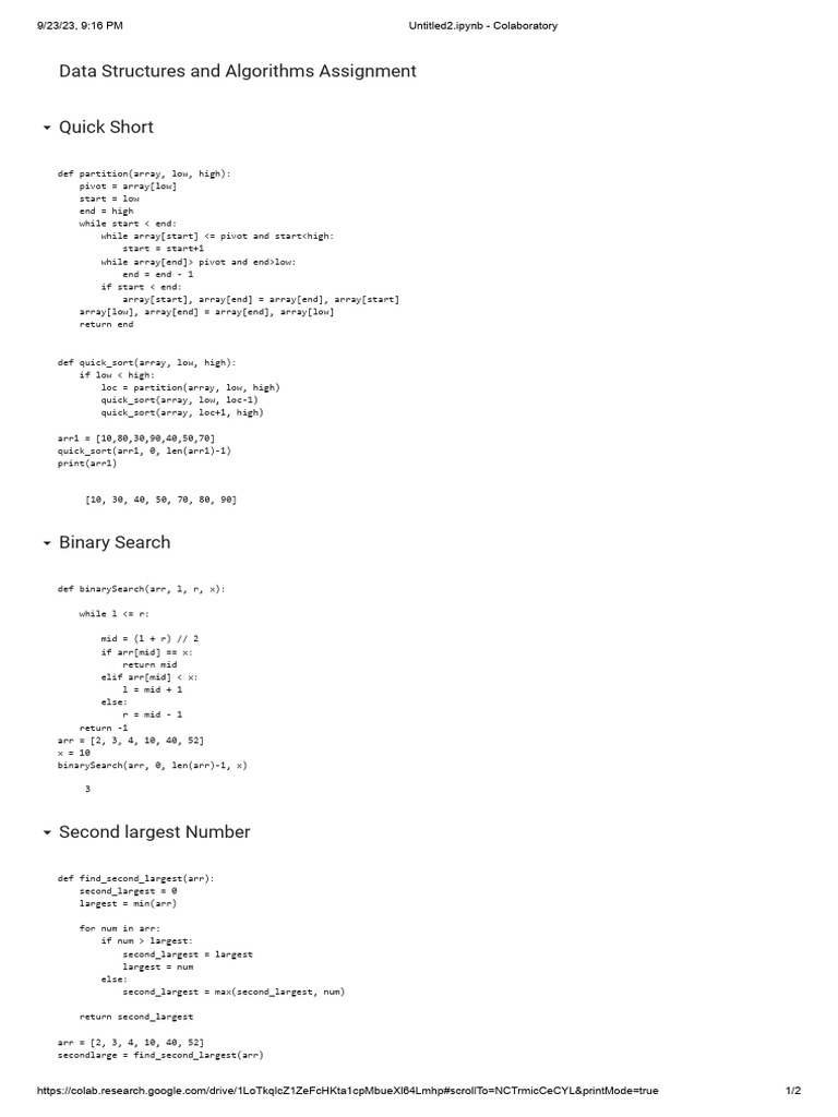 Dsa - Colaboratory | PDF | Theoretical Computer Science | Mathematical ... Dsa - Colaboratory | PDF | Theoretical Computer Science | Mathematical ...