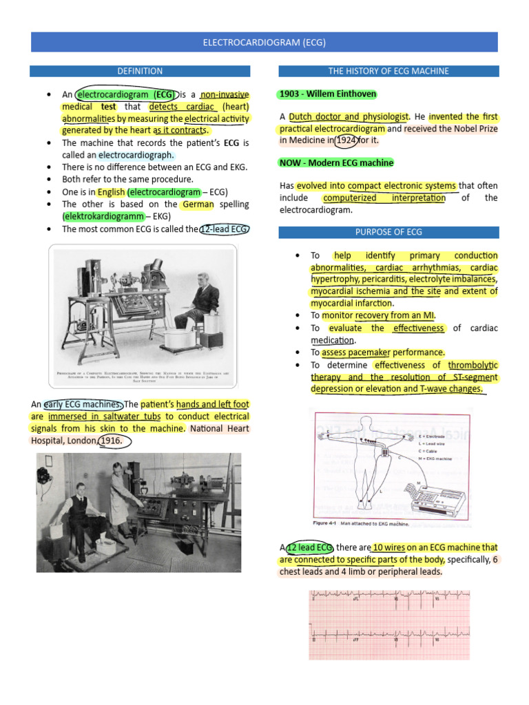 The History of Ecg Machine | PDF | Electrocardiography | Diseases And ...