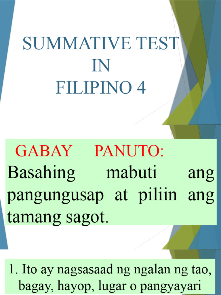 Summative Test-Garde 4 | PDF