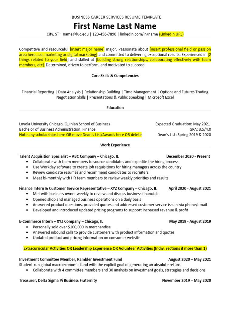 Quinlan Resume Template | PDF