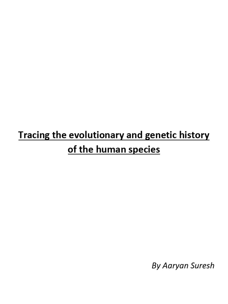 Tracing The Evolutionary and Genetic History of The Human SP | PDF