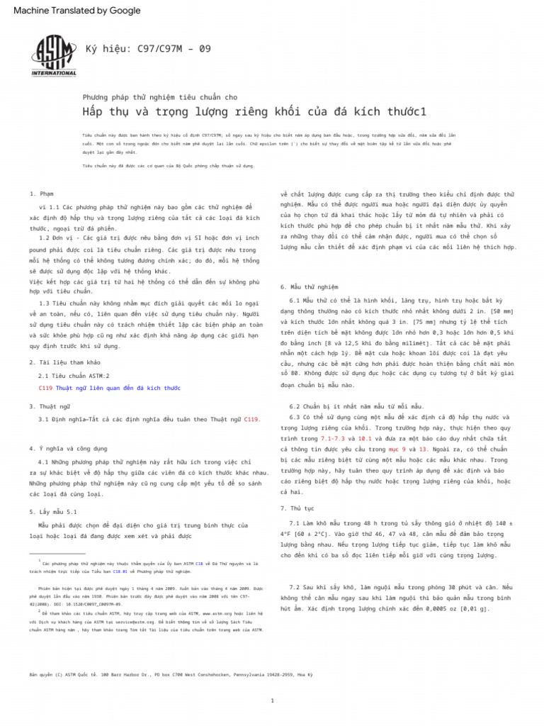 Astm c97 c97m 09 | PDF