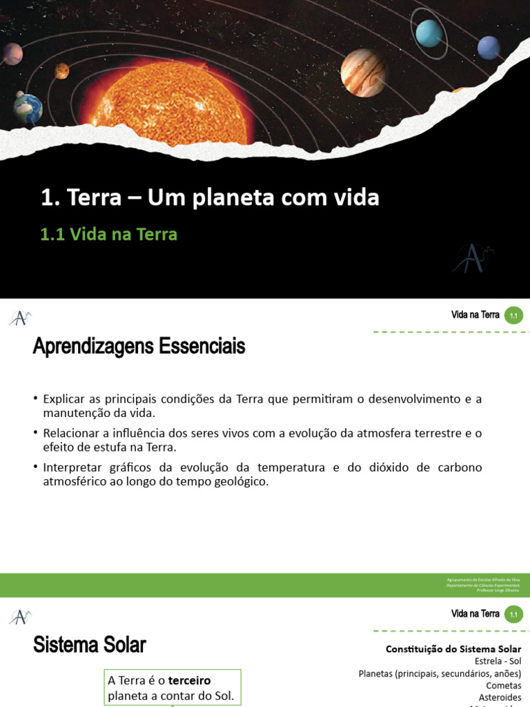 Vida Na Terra | PDF | Terra | Atmosfera da Terra