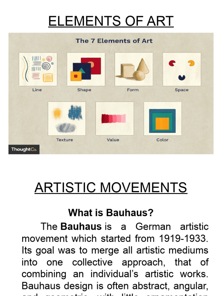 Elements of Art (Bauhaus Movement) | PDF