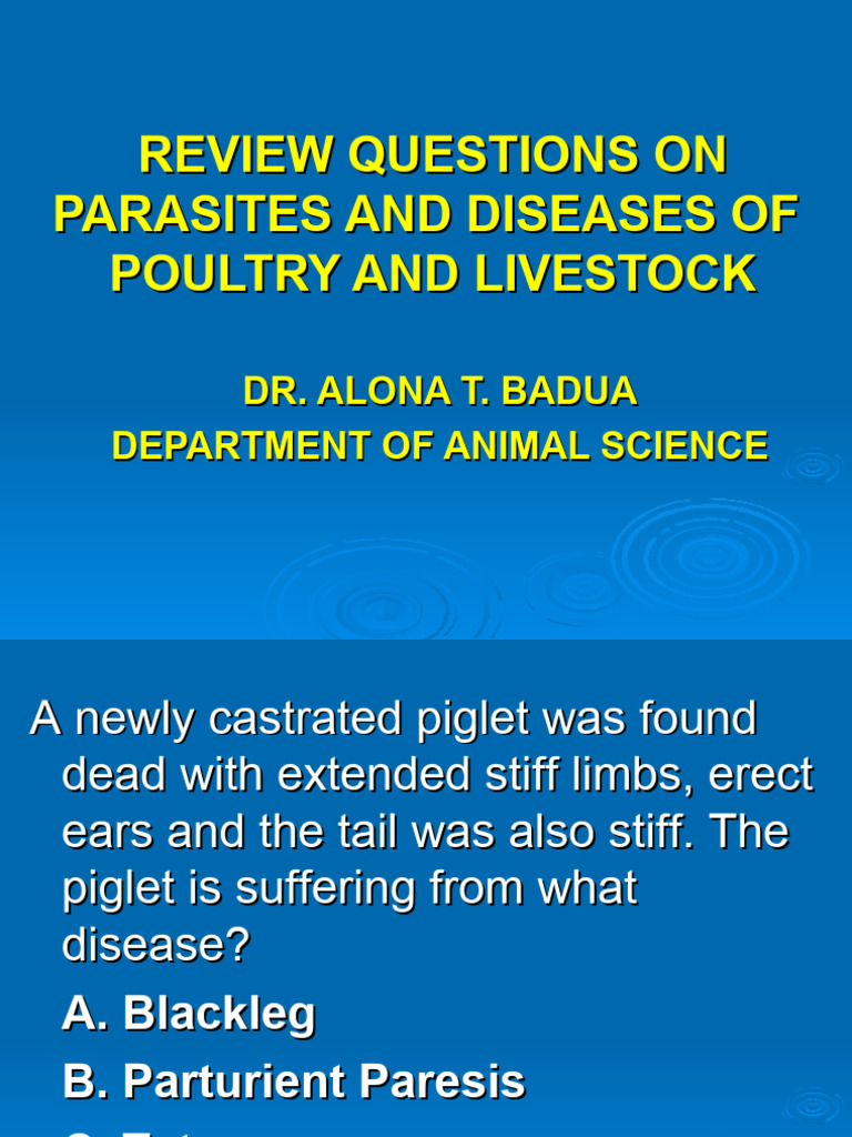 Parasites and Diseases of Livestock-1 | PDF | Infection | Immunity ...