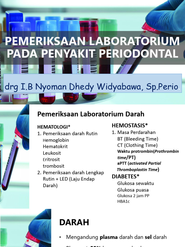 Drg. Dhedy - Pemeriksaan Darah Lengkap - Ppt-Dikonversi | PDF