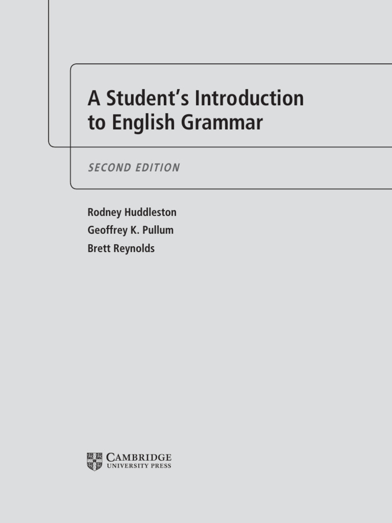 Huddleston, Pullum Reynolds 2021 Chapter 1 | PDF | Clause | English ... Huddleston, Pullum Reynolds 2021 Chapter 1 | PDF | Clause | English ...