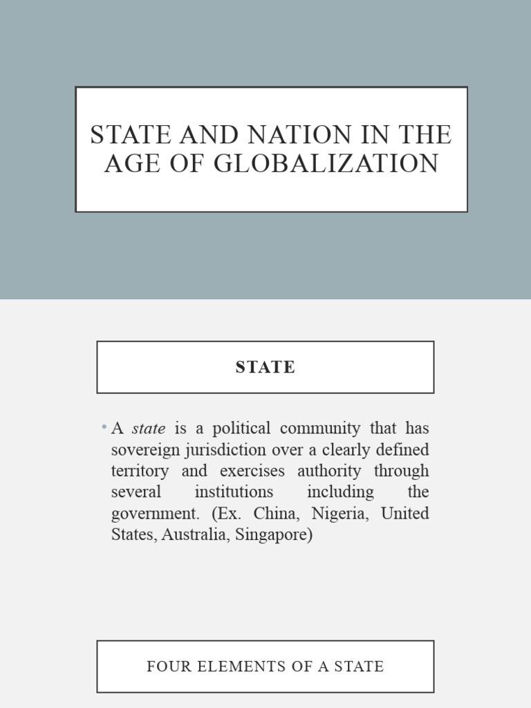 Impact of Globalization on States and Nations | PDF