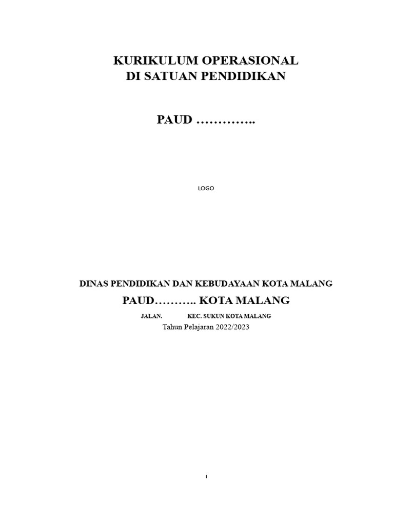 1. KOSP PAUD OK | PDF