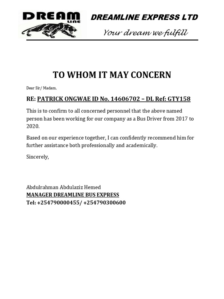 Dreamline Express LTD | PDF | Career & Growth | Business