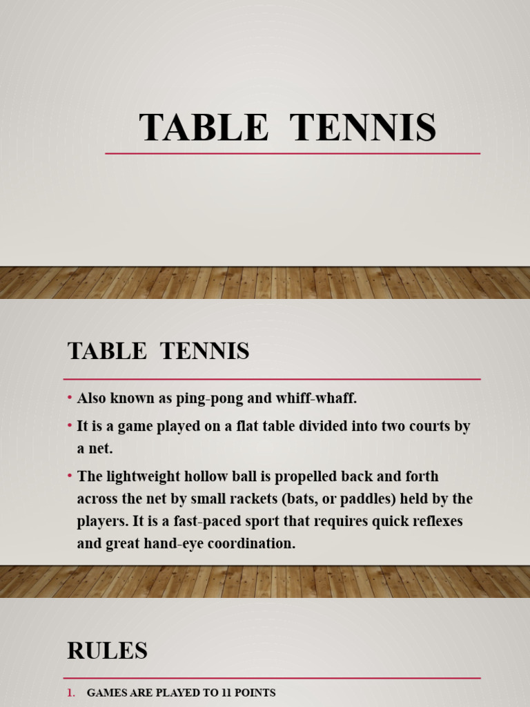 Table Tennis | PDF