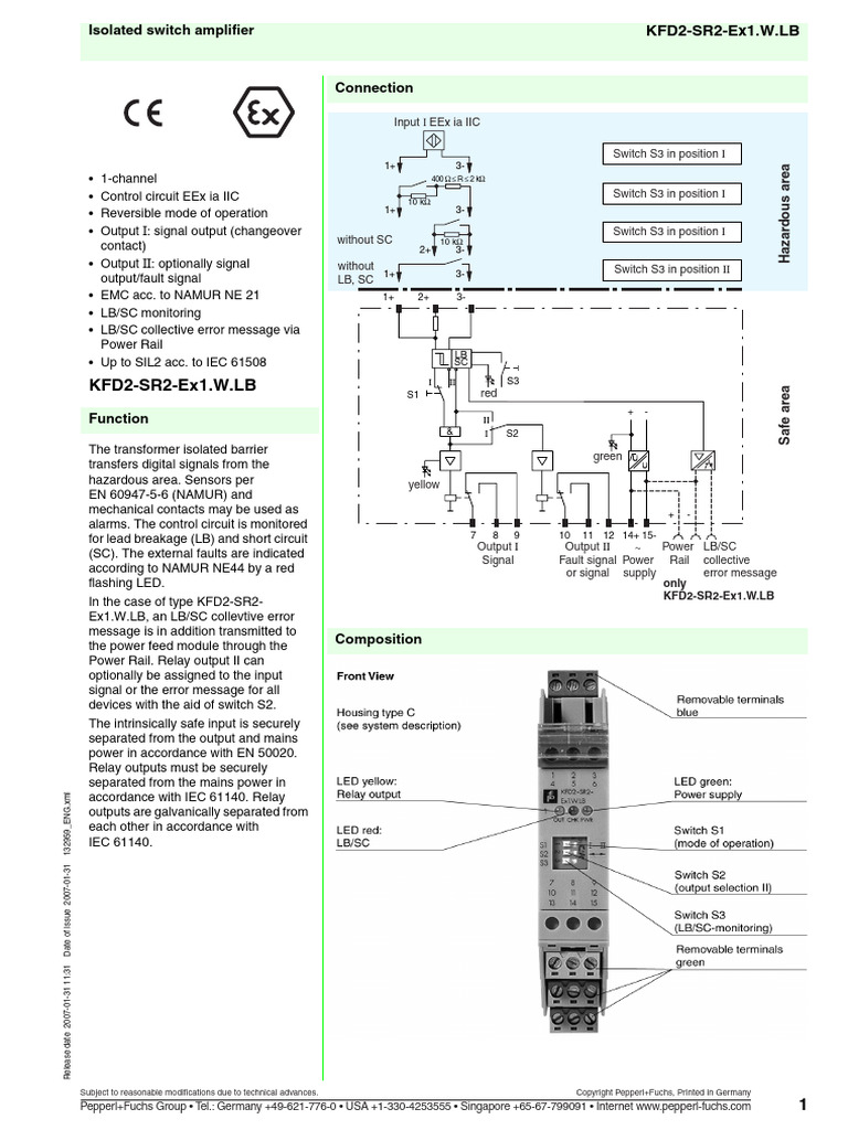 KFD2-SR2-EX1 W LB - DataSheet | PDF