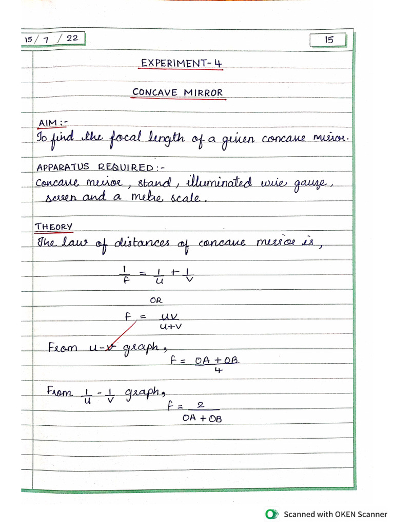 Concave Mirror | PDF