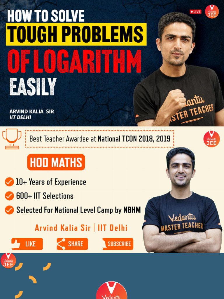Logarithms Tough Practice Problems | PDF | Mathematics | Arithmetic