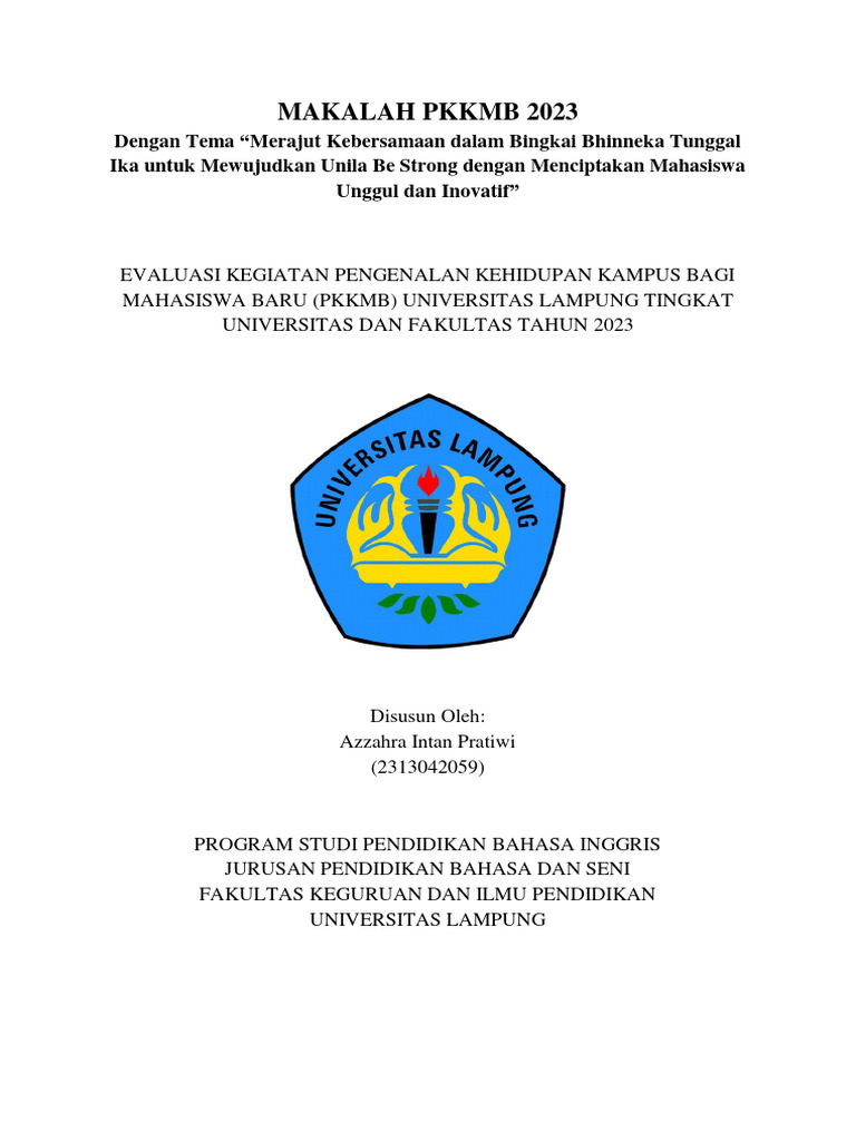 Azzahra Intan - Makalah PKKMB 2023 | PDF