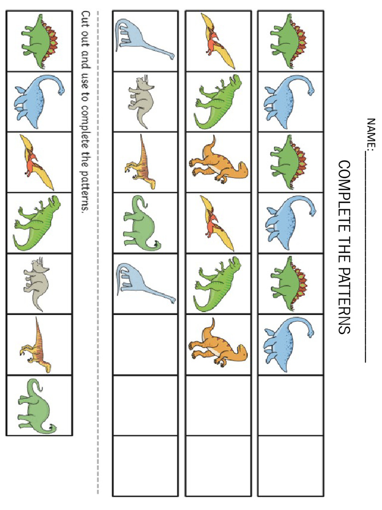 Dinosaur Pattern Recognition | PDF