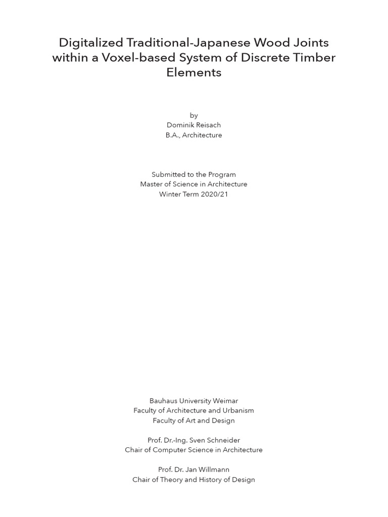 ENSEIG RES BOIS ASSEMBLAGE Digital Wood Joints and Discrete Timber DR | PDF
