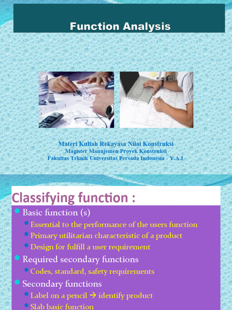 Pertemuan - VE-3 - Function Analysis | PDF | Information | Business