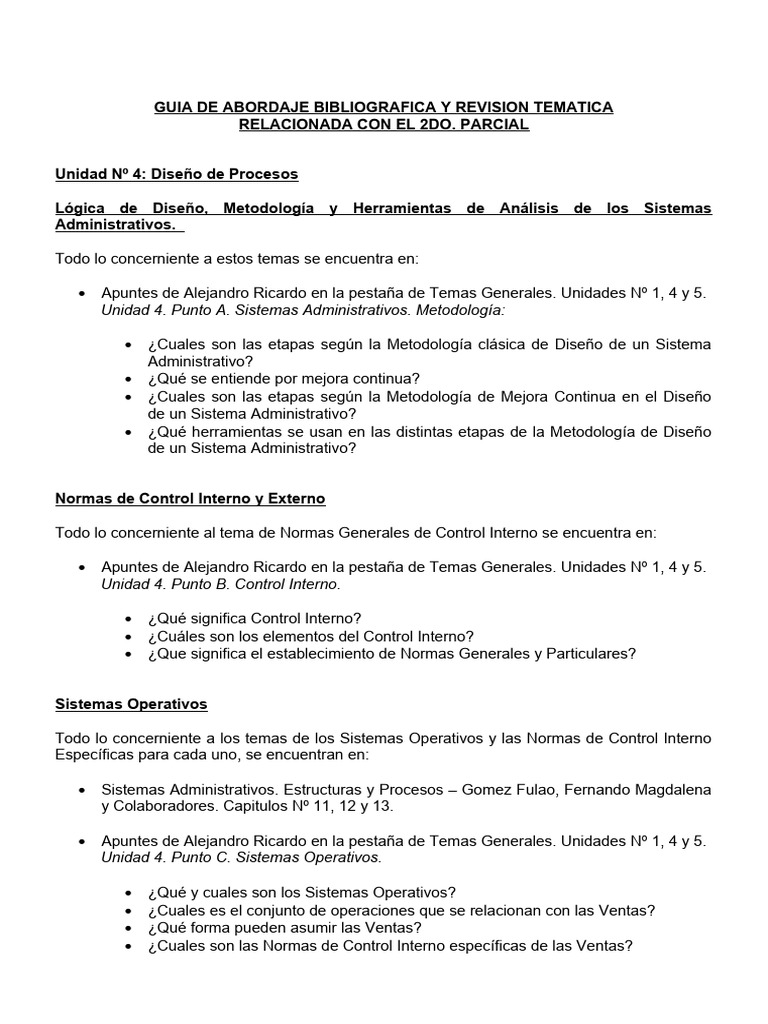 Guia de Abordaje Bibliográfico del 2do.Parcial | PDF | Informática | Business