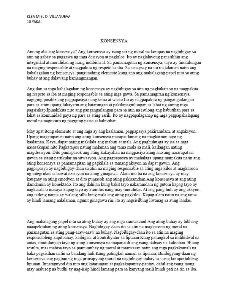 Konsensya | PDF