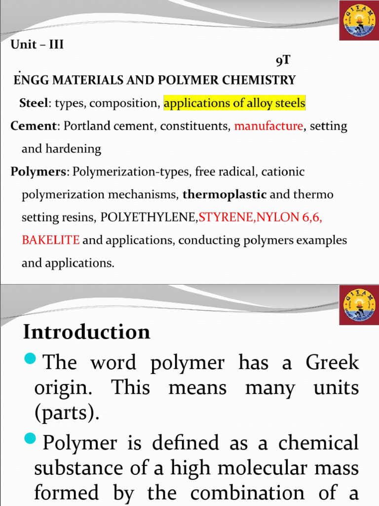 Unit 3 Polymers Cse | PDF | Polymers | Polystyrene