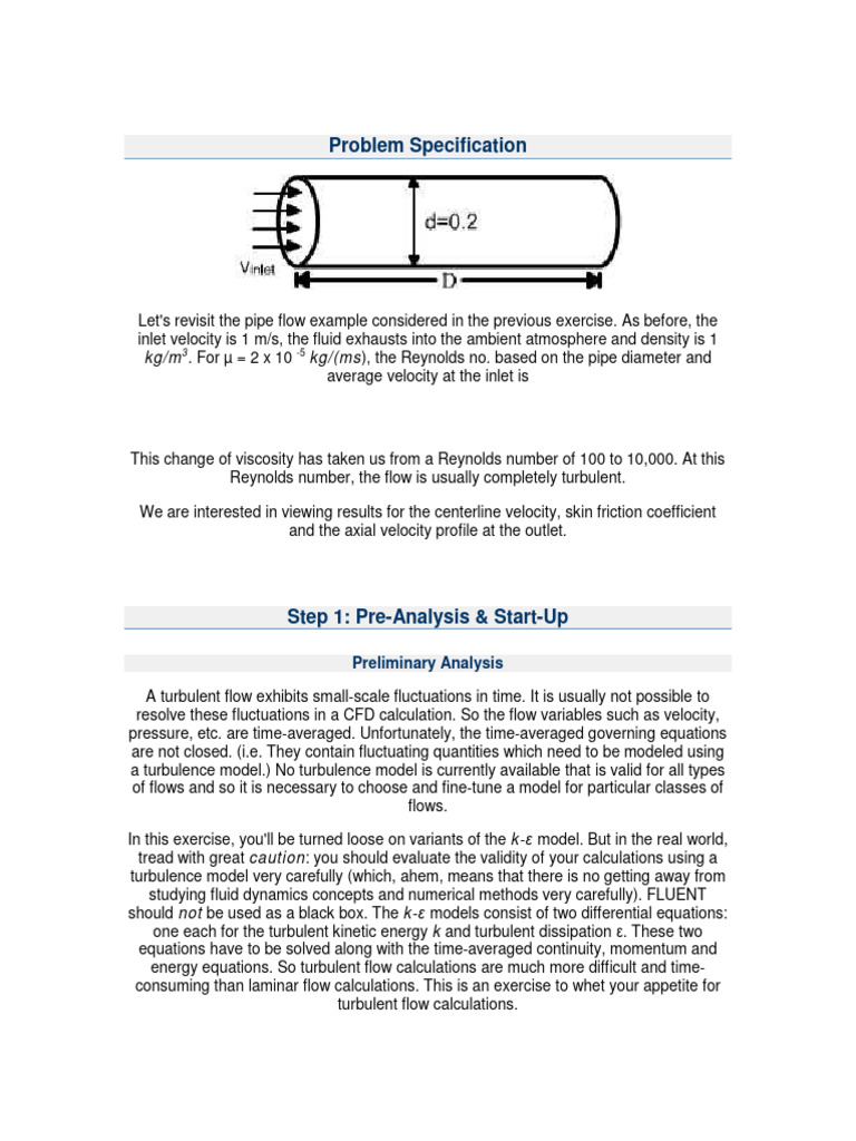 Microsoft Word - Turbulent Flow Thro Pipe | PDF | Turbulence | Fluid ...