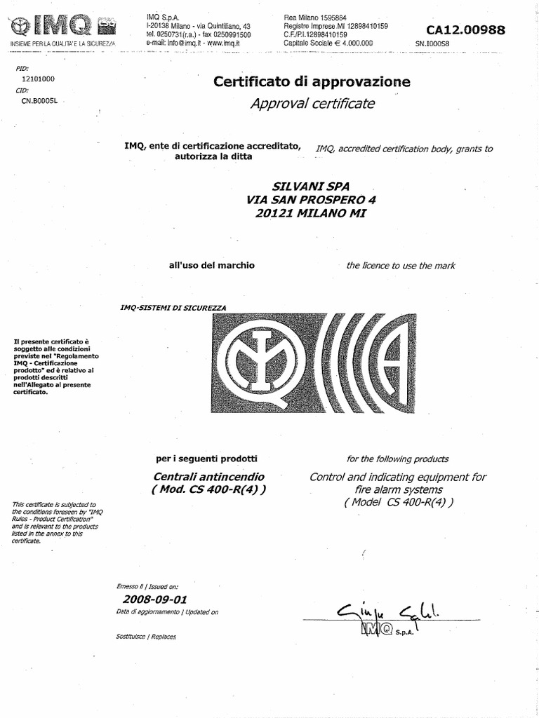 Approval-Certificate 20090224175052 | PDF