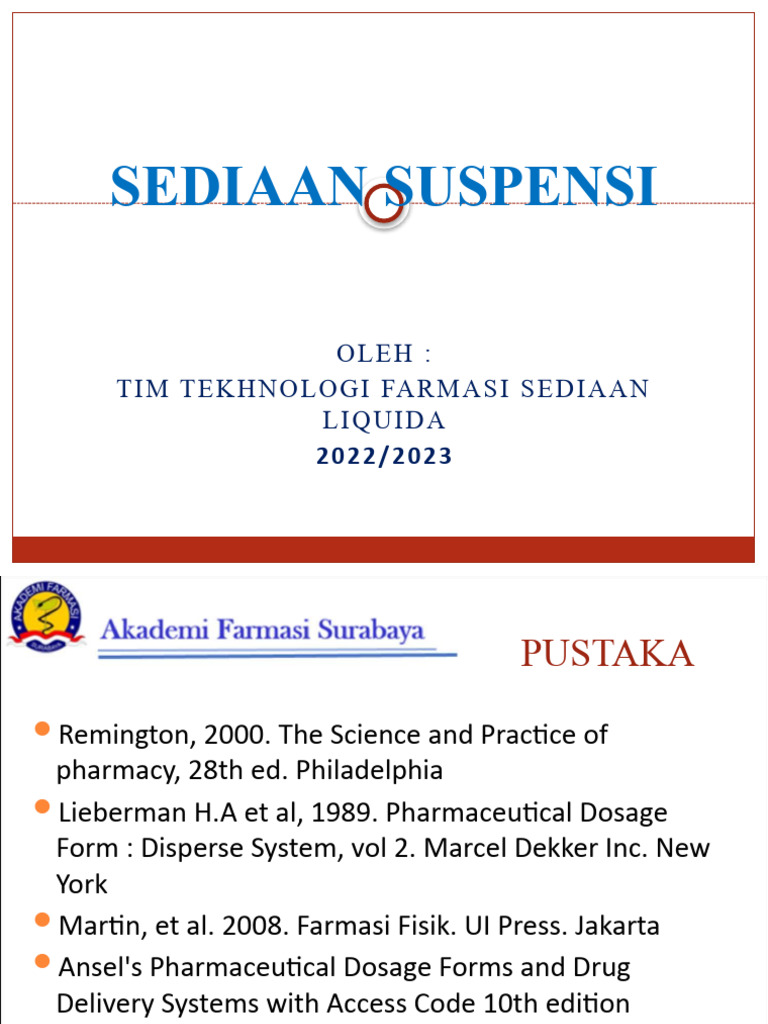 Panduan Formulasi Sediaan Suspensi | PDF
