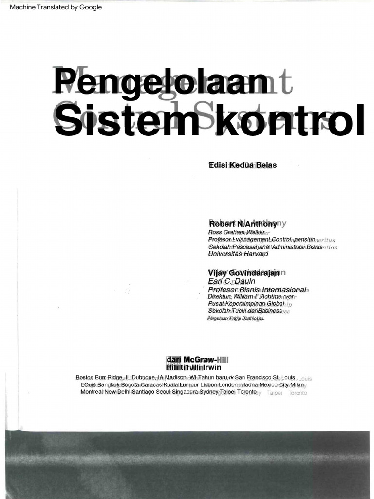 Management Control Systems Twelfth Editi | PDF