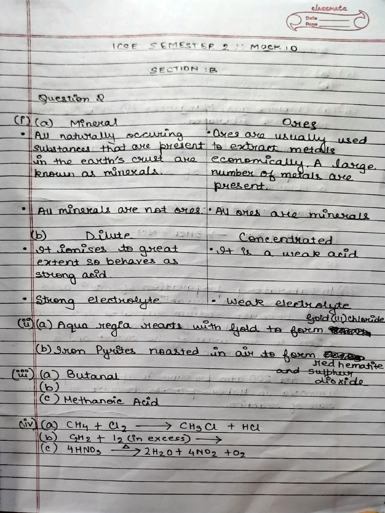 Mcok 10 Chemistry Section B Priyanka Sen | PDF