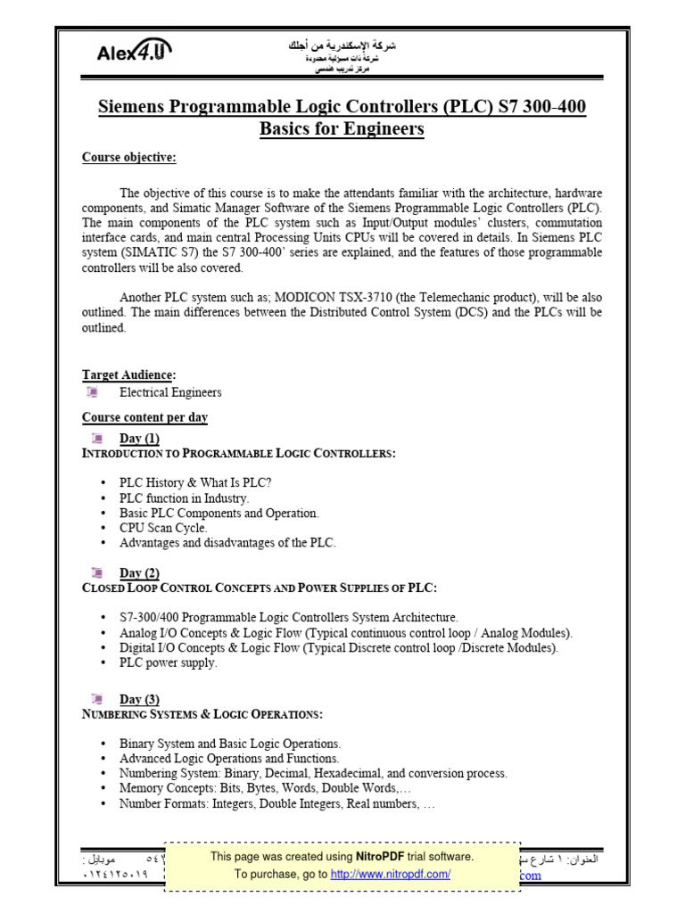 PLC Training Offer | PDF