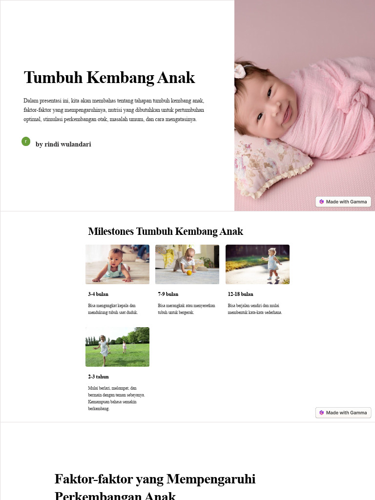Tumbuh Kembang Anak | PDF Tumbuh Kembang Anak | PDF