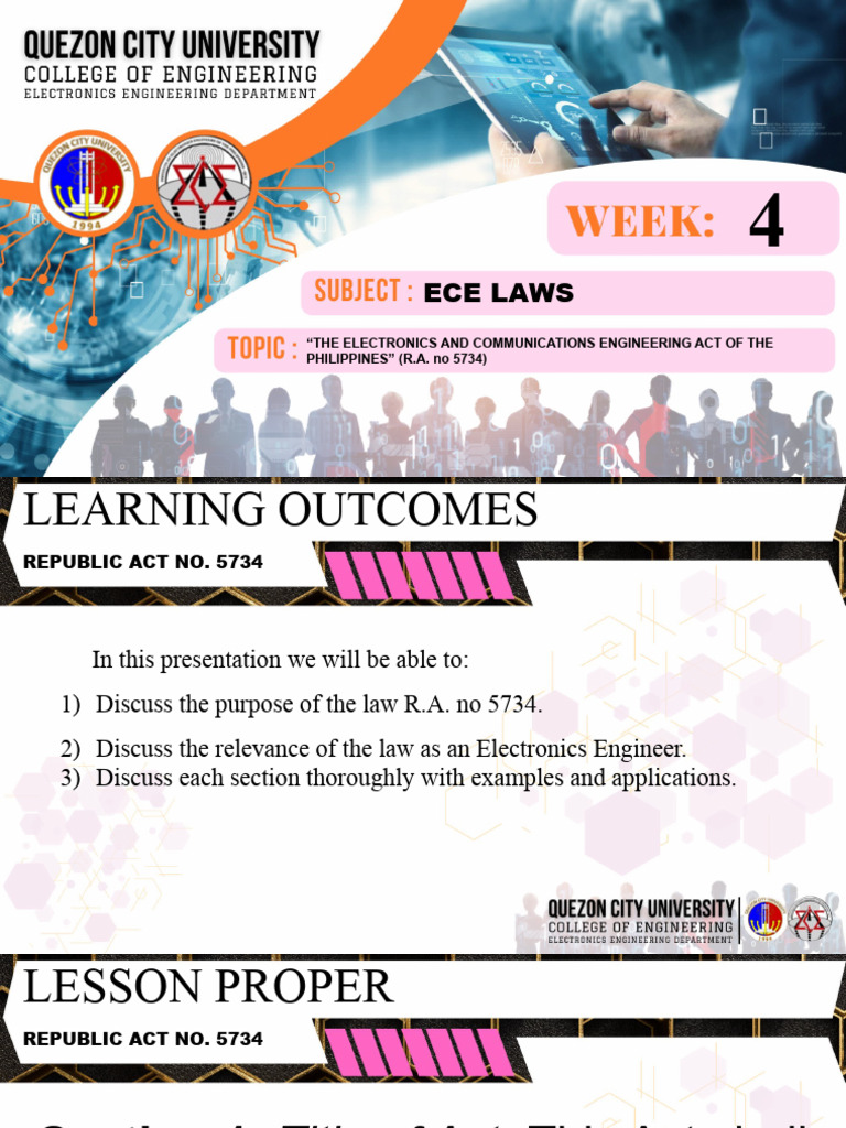 Ece Laws Ra 5734 | PDF | Electronic Engineering | Engineer