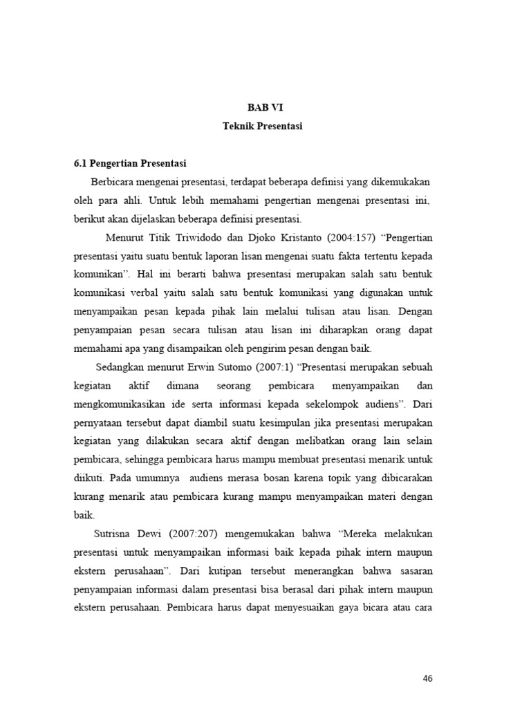 Teknik Presentasi Efektif | PDF | Karier & Perkembangan