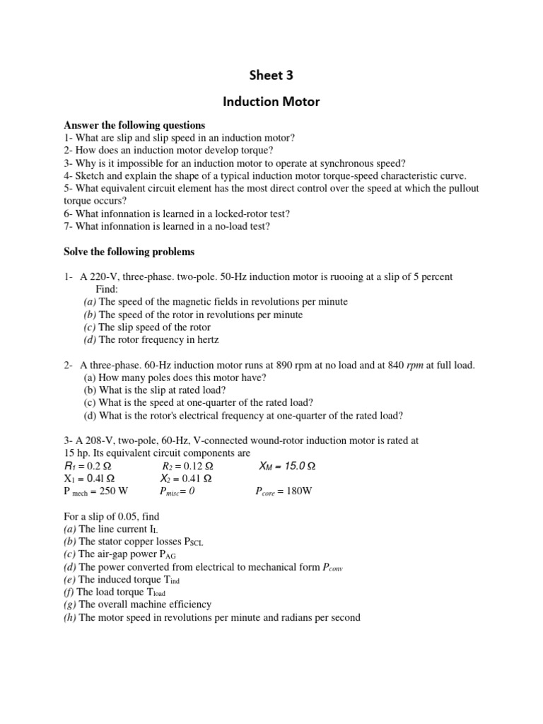 Induction Motor Analysis Guide | PDF | Technology & Engineering