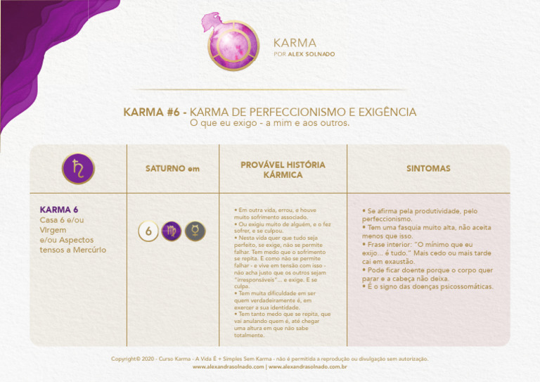 K6.01 - Tabela Karma 6 v1 | PDF