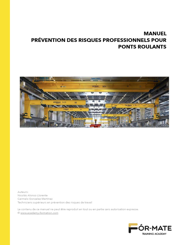 Manual Ponts Roulants Prévention Des Risques Professionnels | PDF | Technologie et ingénierie