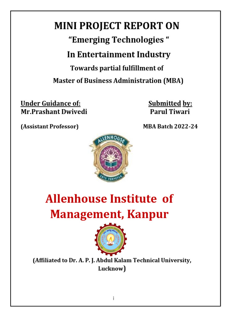 Mba Project-1 | PDF