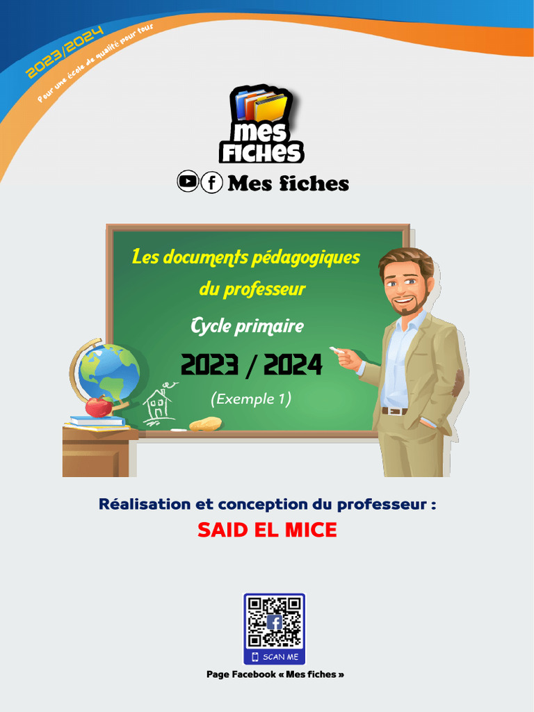 Dossier Des Documents Pédagogiques Du Professeur 2023-2024 Mes Fiches (Exemple1) | PDF