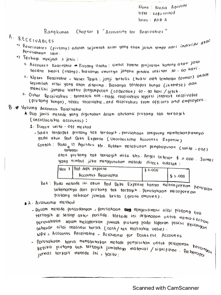 Tugas AKD A Chapter 8 - Nadia Agustine - 6082101008 | PDF