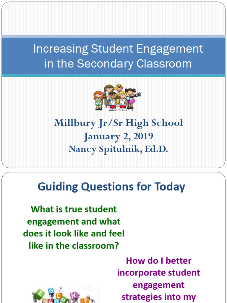 Increasing Secondary Student Engagement Millbury | PDF | Learning ...