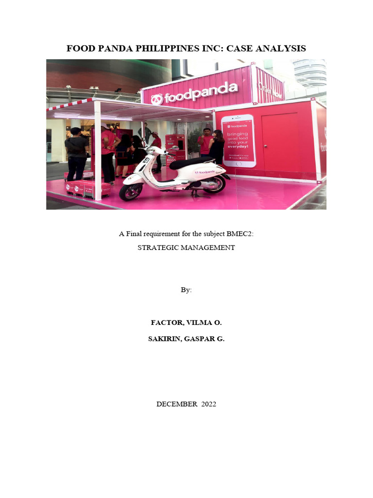 Food Panda Philippines Inc.-Strategic Final Output-Revised | PDF ...