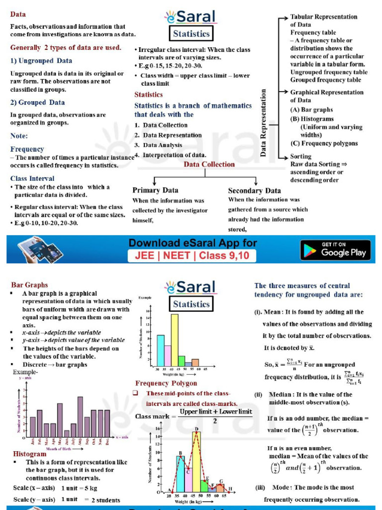 Statistics Notes | PDF
