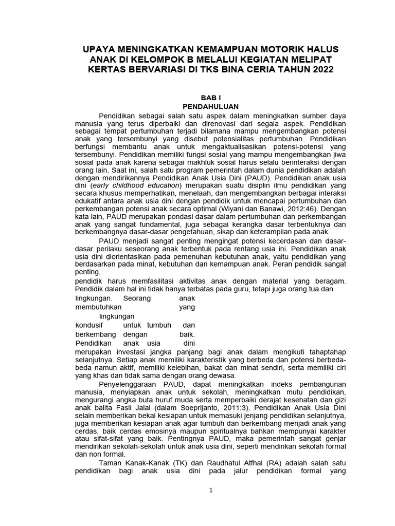 Meningkatkan Motorik Halus Anak | PDF | Kesehatan Holistik