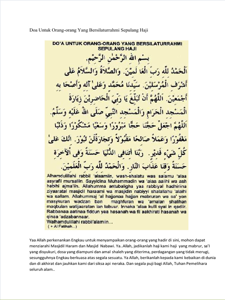 Pdfslide - Tips - Doa Balik Haji | PDF | Bisnis