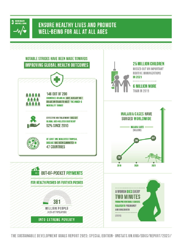 SDG - Report - 2023 - Infographics - Goal 3 | PDF