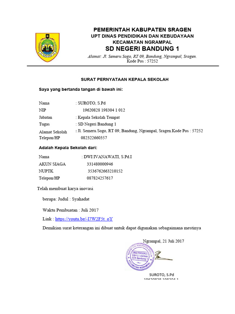 Contoh Upd Video Pembelajaran | PDF